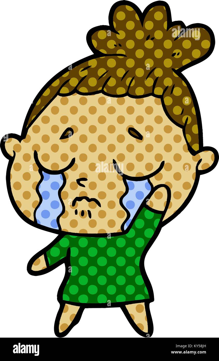 cartoon crying woman Stock Vector Image & Art - Alamy