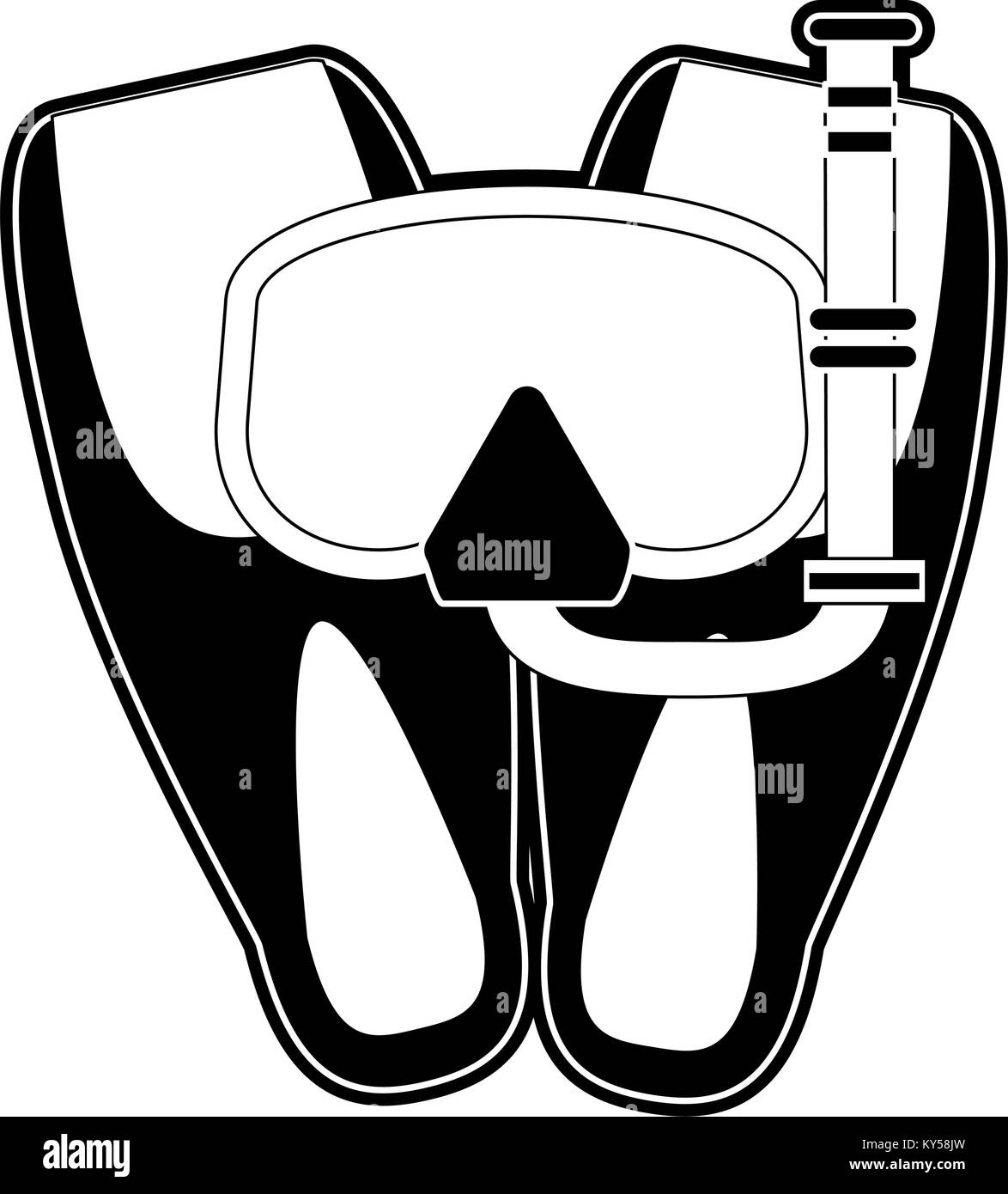 Diving fins isolated Stock Vector Image & Art - Alamy