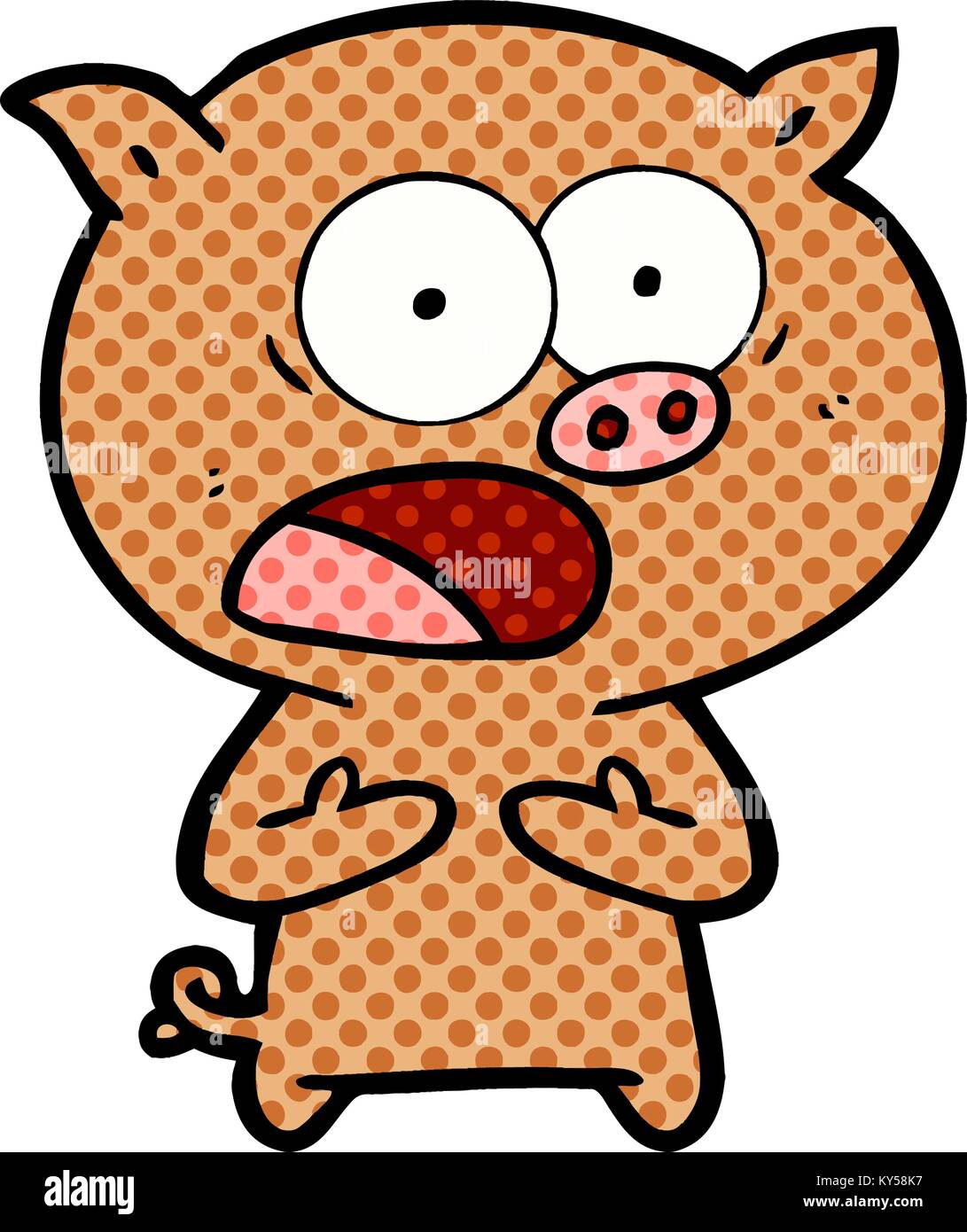 cartoon pig shouting Stock Vector Image & Art - Alamy