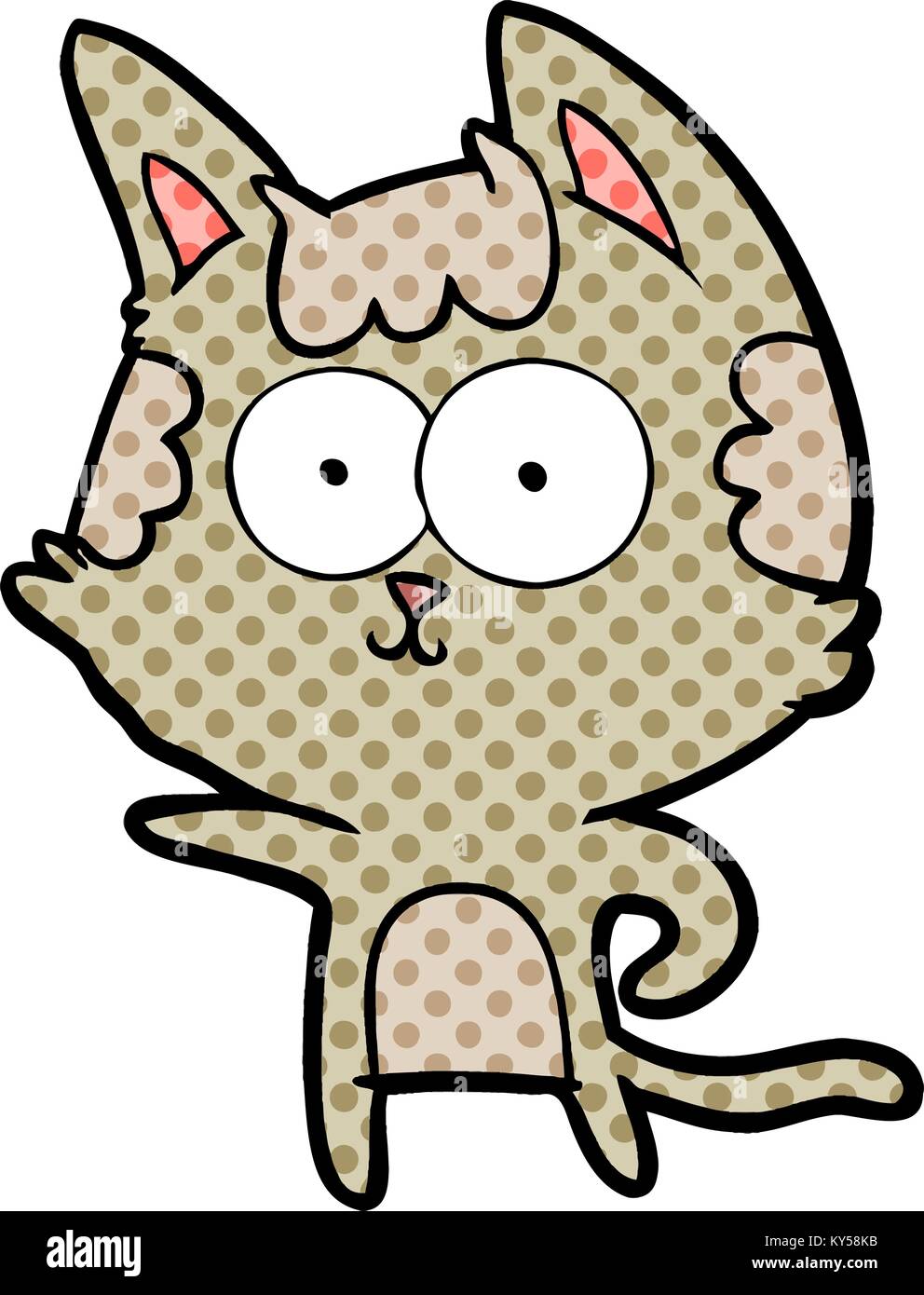 happy cartoon cat pointing Stock Vector Image & Art - Alamy