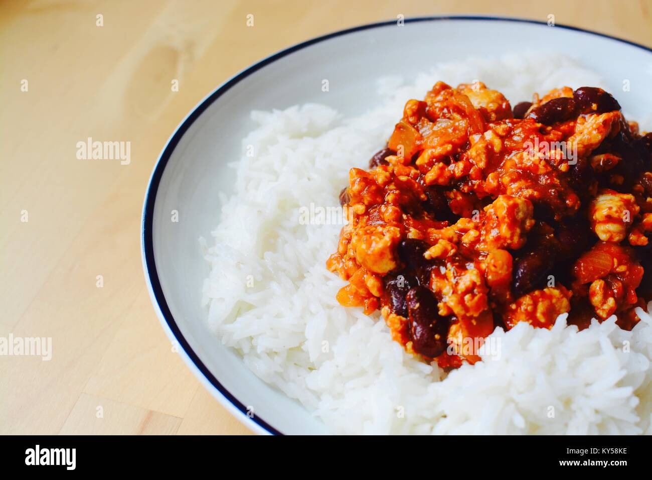 Chilli con carne basmati rice hi-res stock photography and images - Alamy