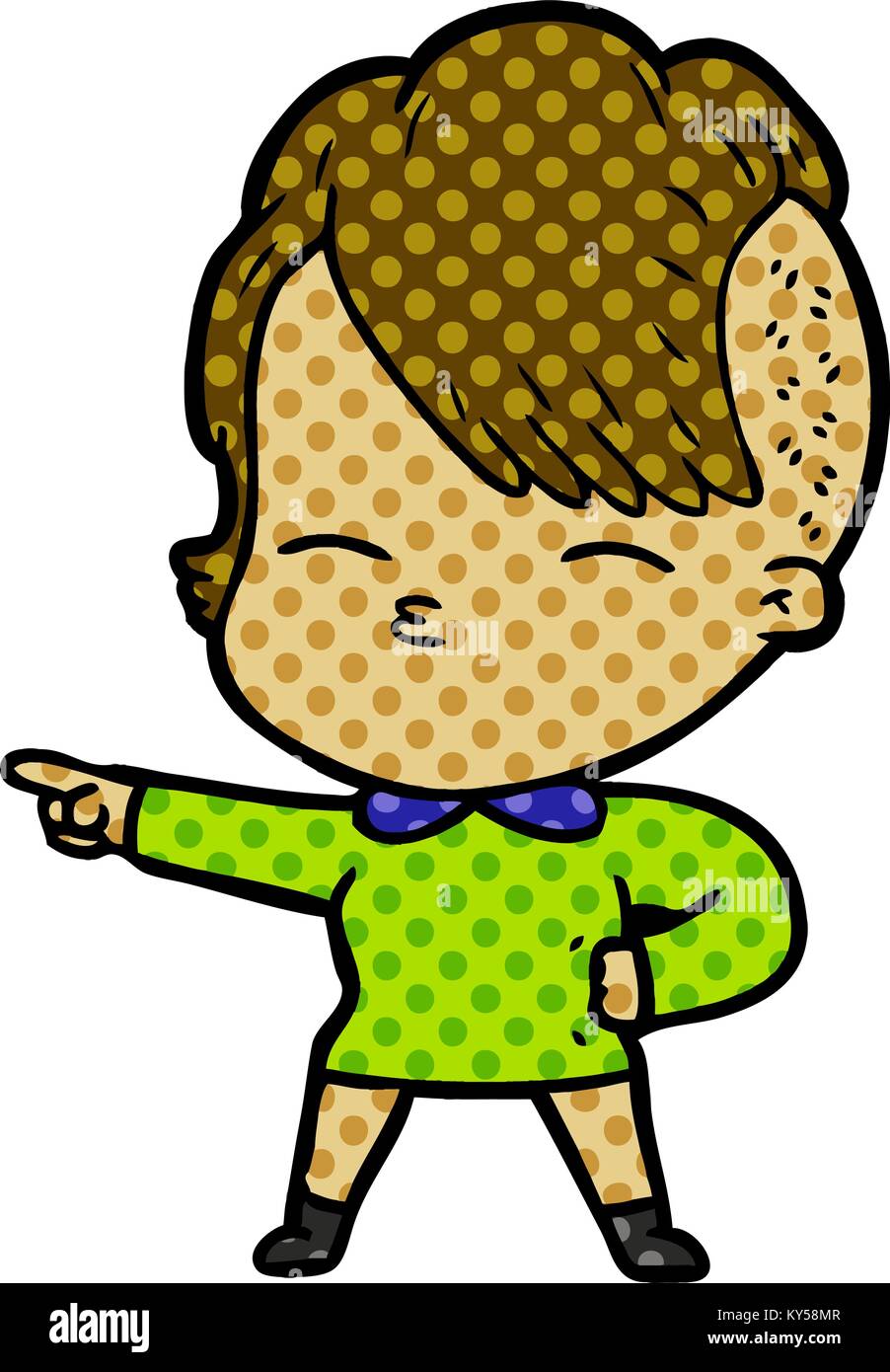 cartoon squinting girl Stock Vector Image & Art - Alamy