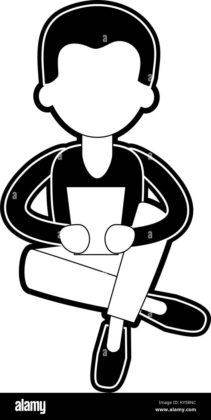 Business tablet manager worker Black and White Stock Photos & Images ...