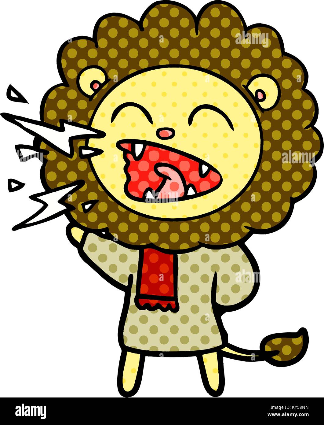 cartoon roaring lion Stock Vector Image & Art - Alamy