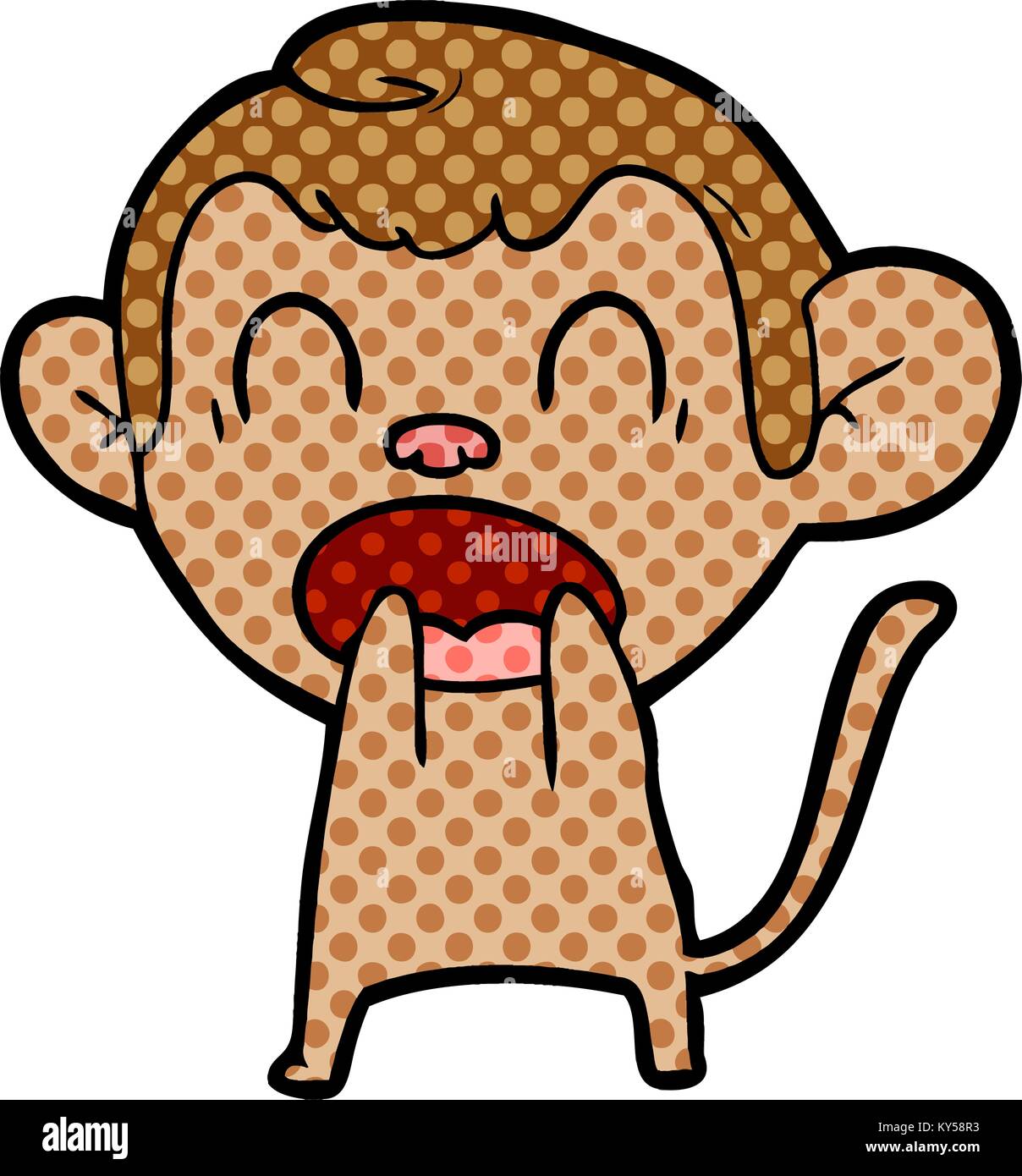 shouting cartoon monkey Stock Vector Image & Art - Alamy