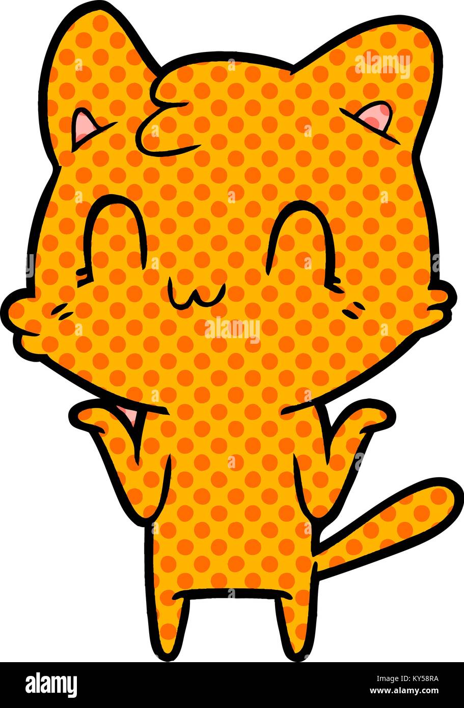 cartoon happy cat Stock Vector Image & Art - Alamy