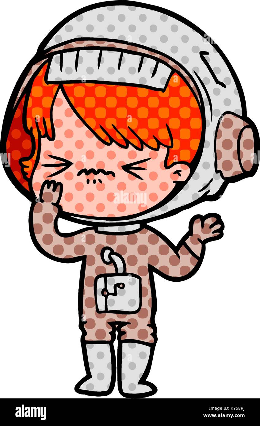 angry cartoon space girl Stock Vector Image & Art - Alamy