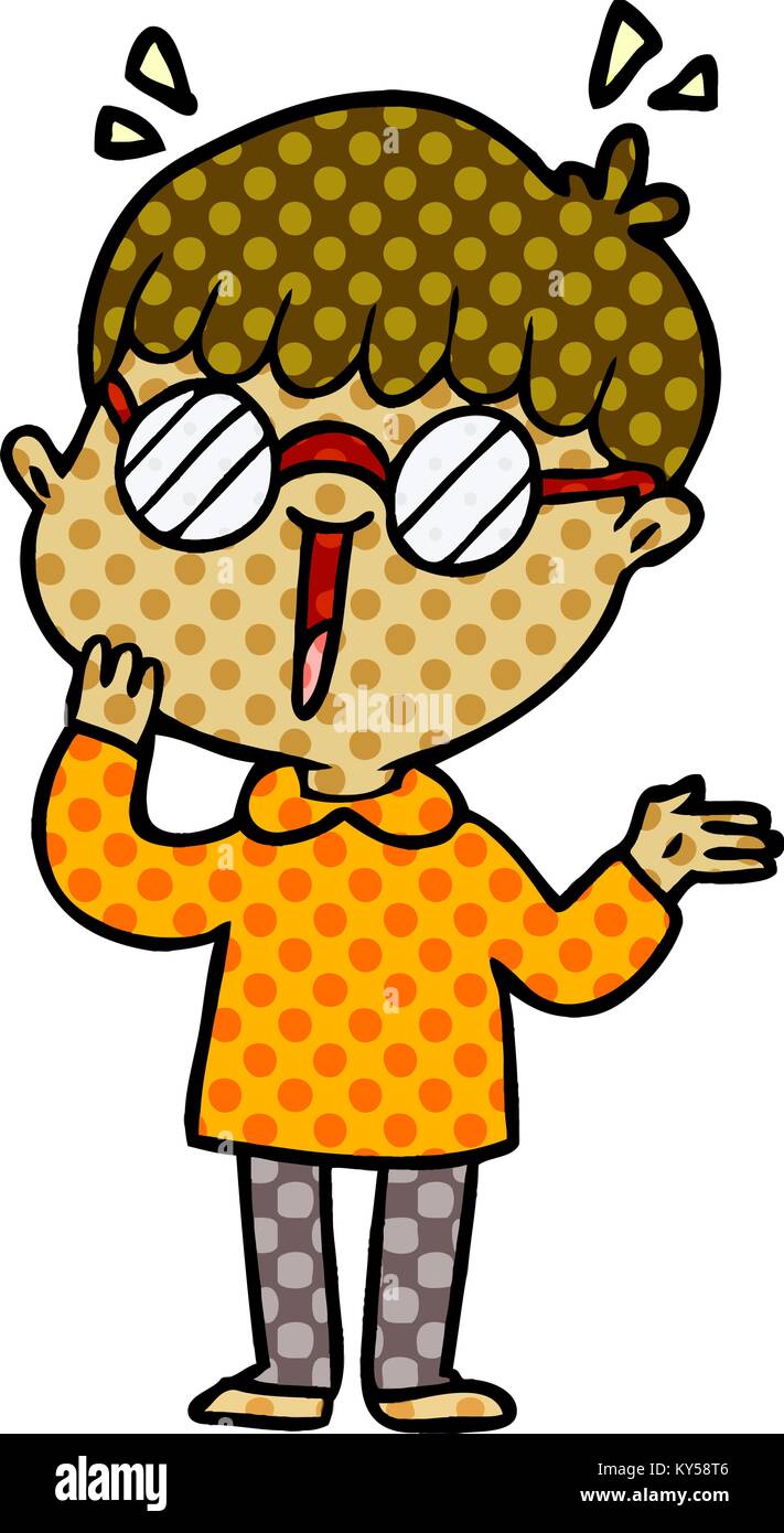 cartoon boy realizing something amazing Stock Vector Image & Art - Alamy