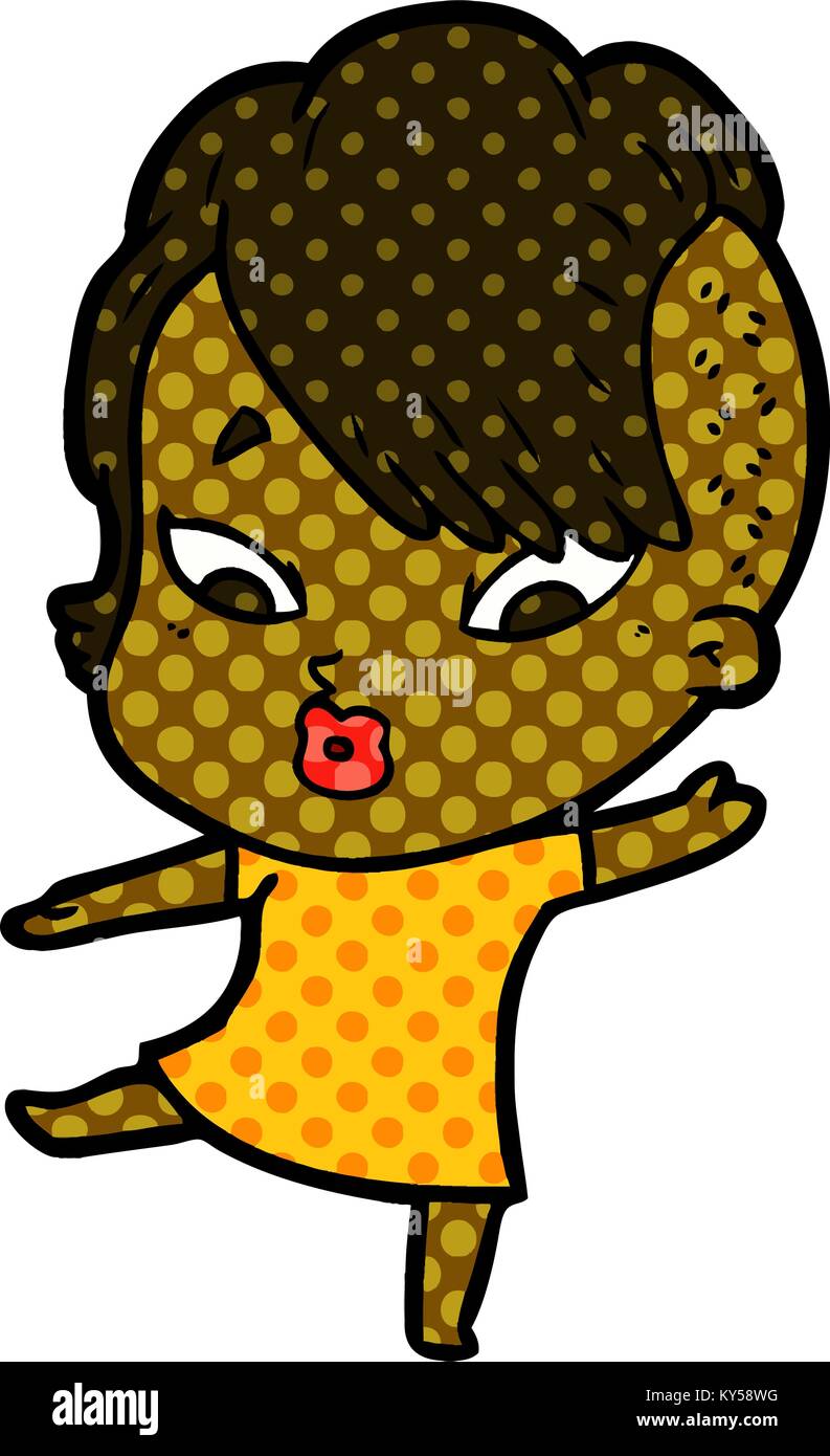 Cartoon Surprised Girl Stock Vector Image And Art Alamy