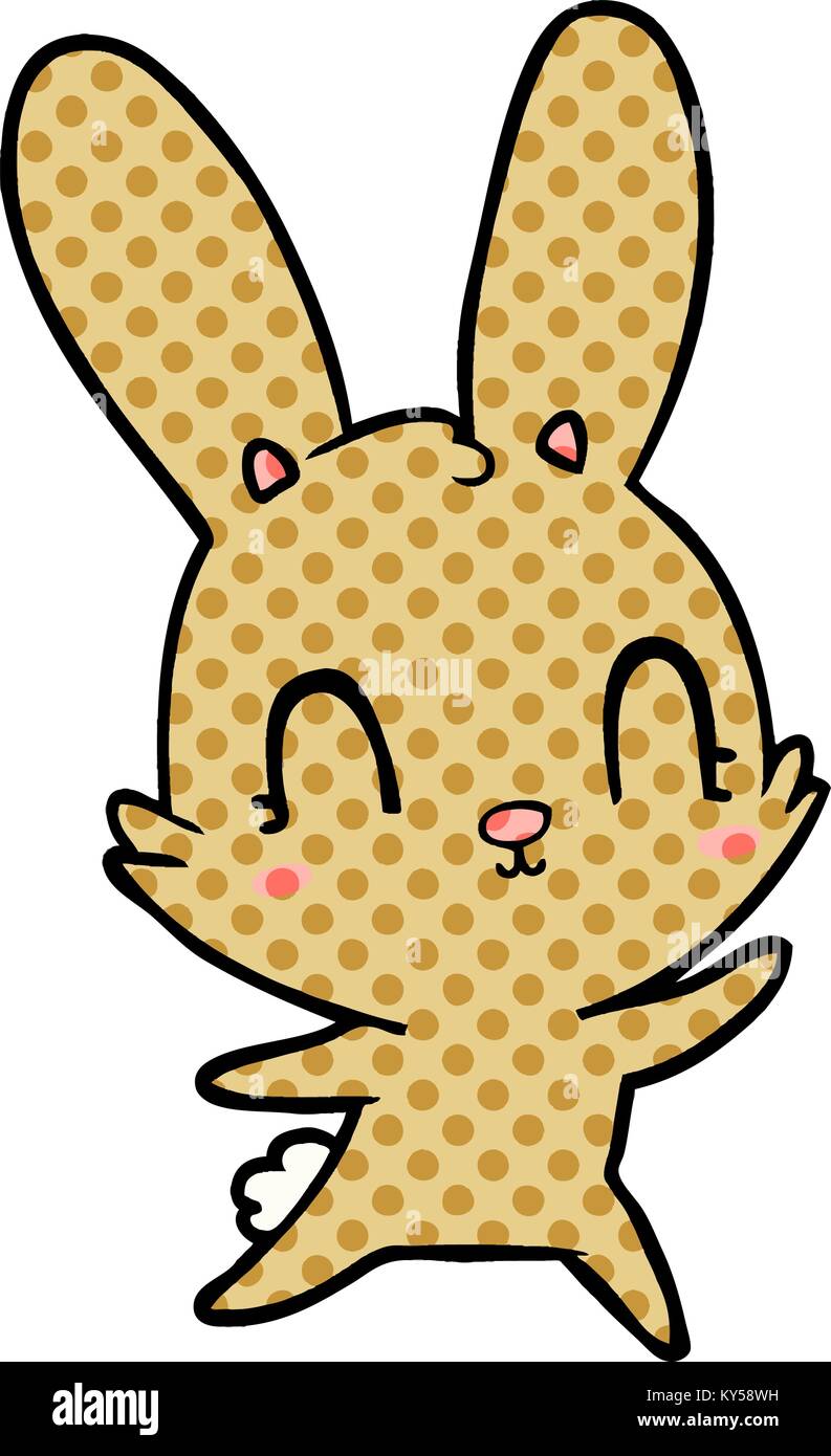 cute cartoon rabbit dancing Stock Vector Image & Art - Alamy