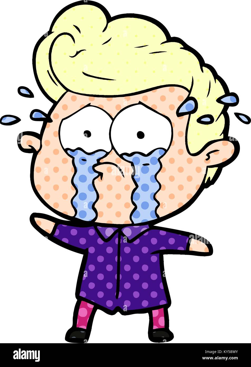 cartoon crying man Stock Vector Image & Art - Alamy
