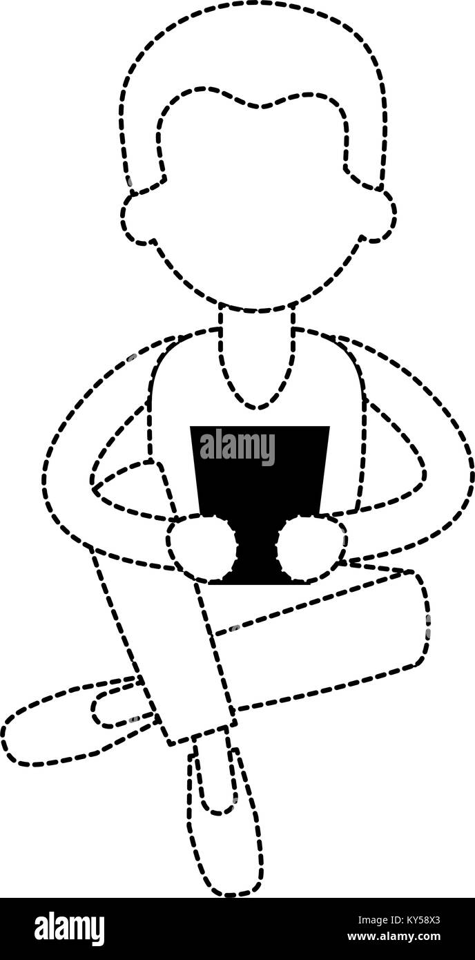 Man with tablet cartoon Stock Vector Image & Art - Alamy