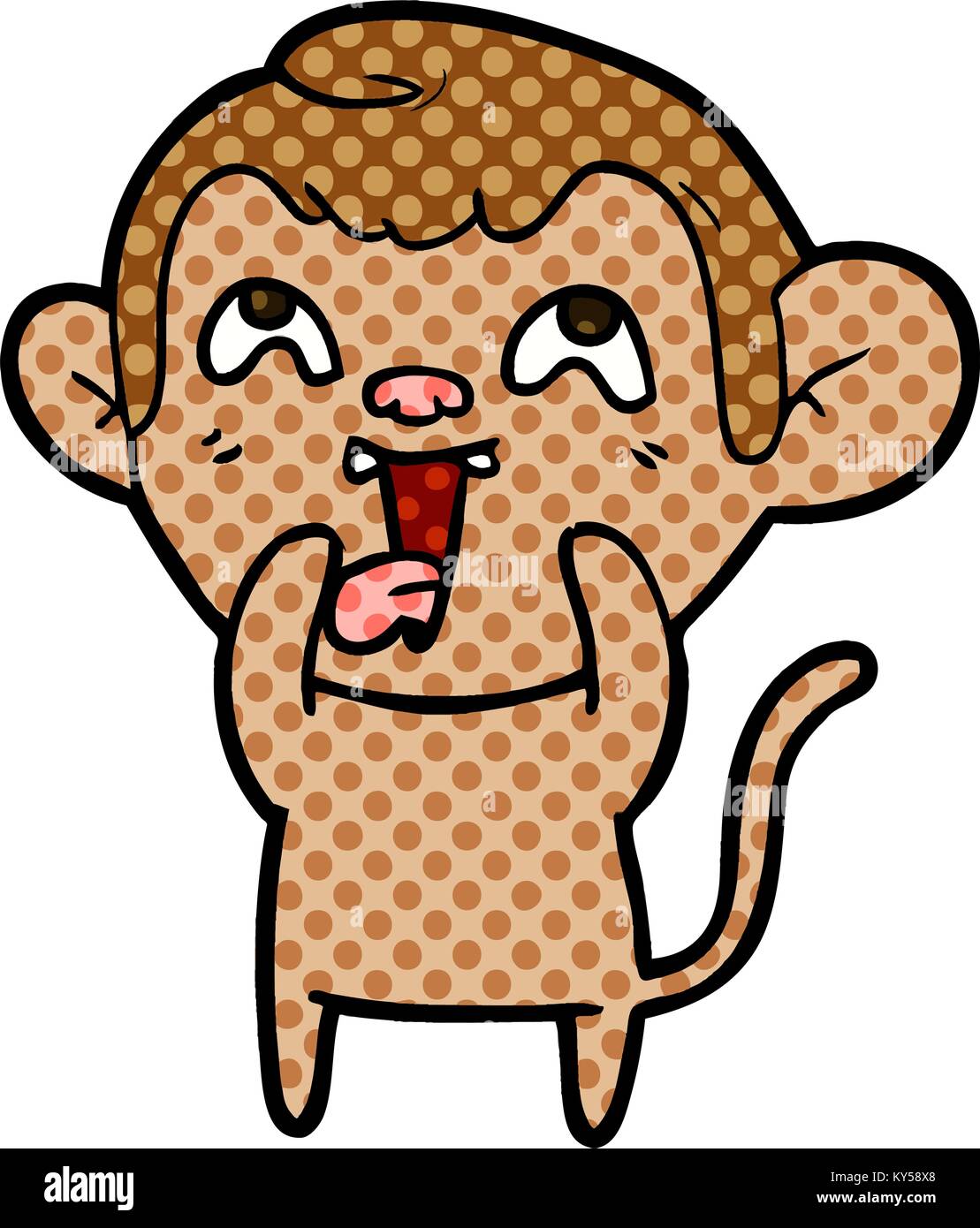 crazy cartoon monkey Stock Vector Image & Art - Alamy