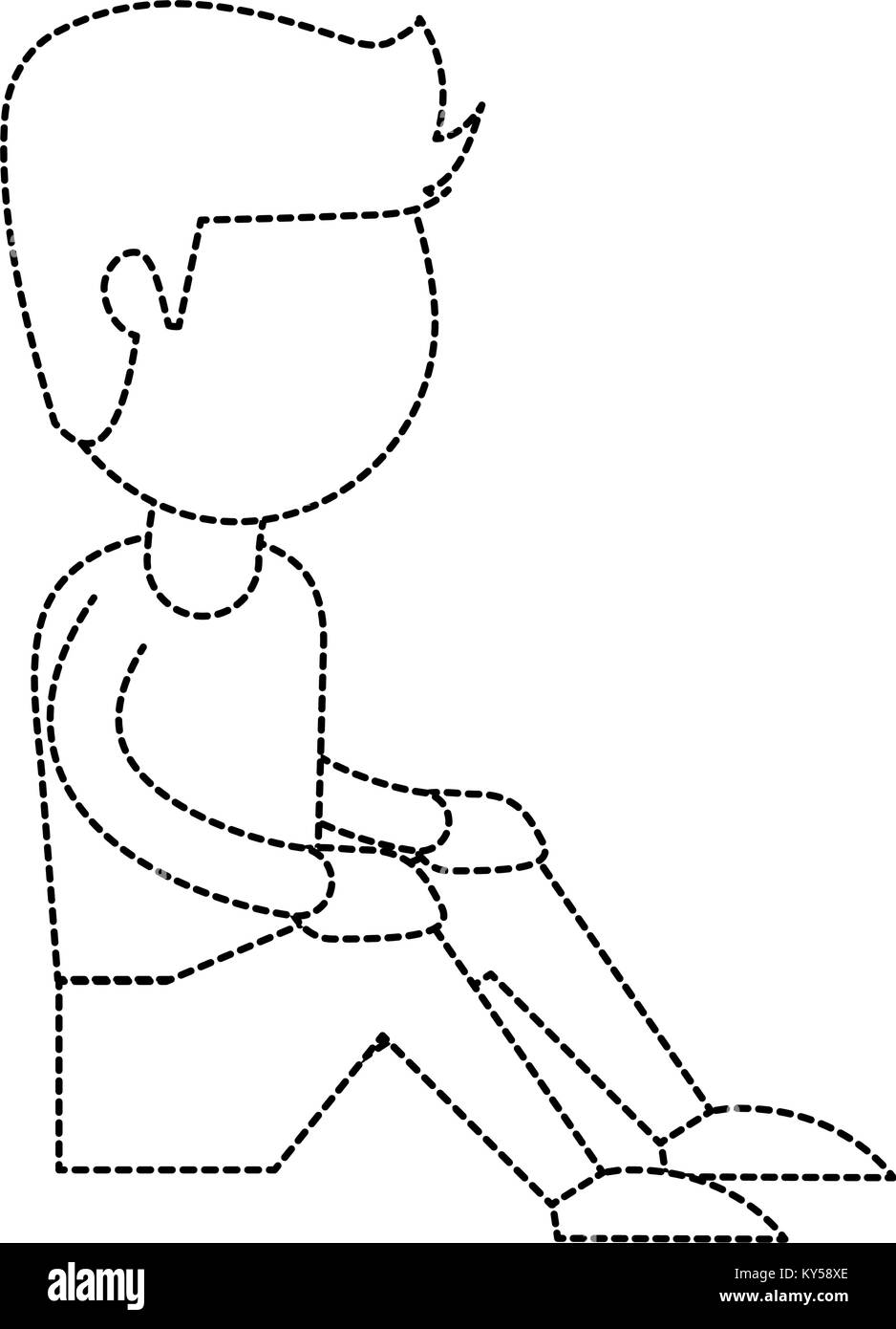 Man seated cartoon Stock Vector Image & Art - Alamy