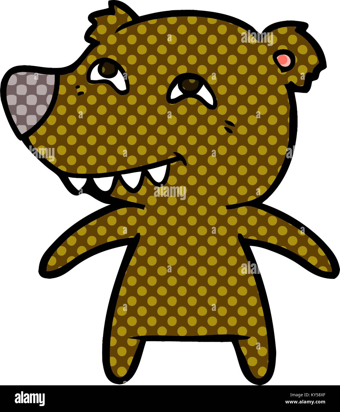 cartoon bear showing teeth Stock Vector Image & Art - Alamy