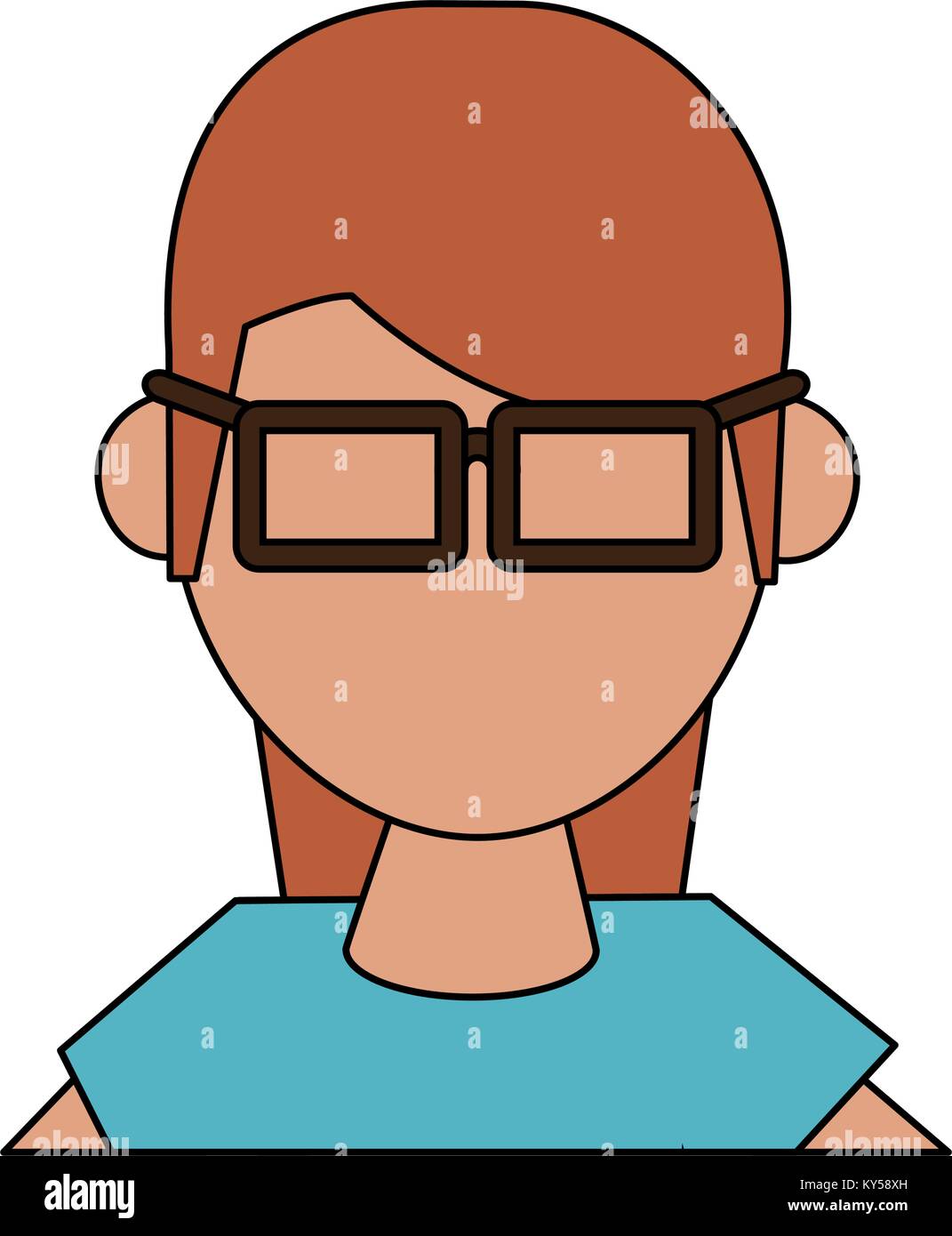 Female nerd avatar character hi-res stock photography and images - Alamy
