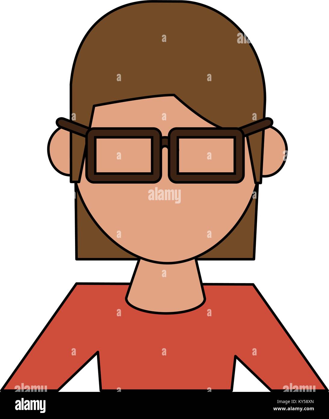 Female nerd avatar character hi-res stock photography and images - Alamy