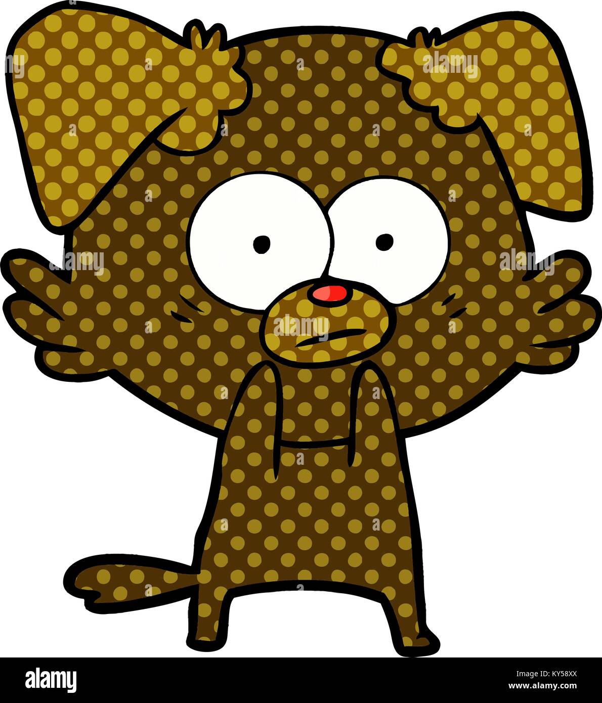 nervous dog cartoon Stock Vector Image & Art - Alamy