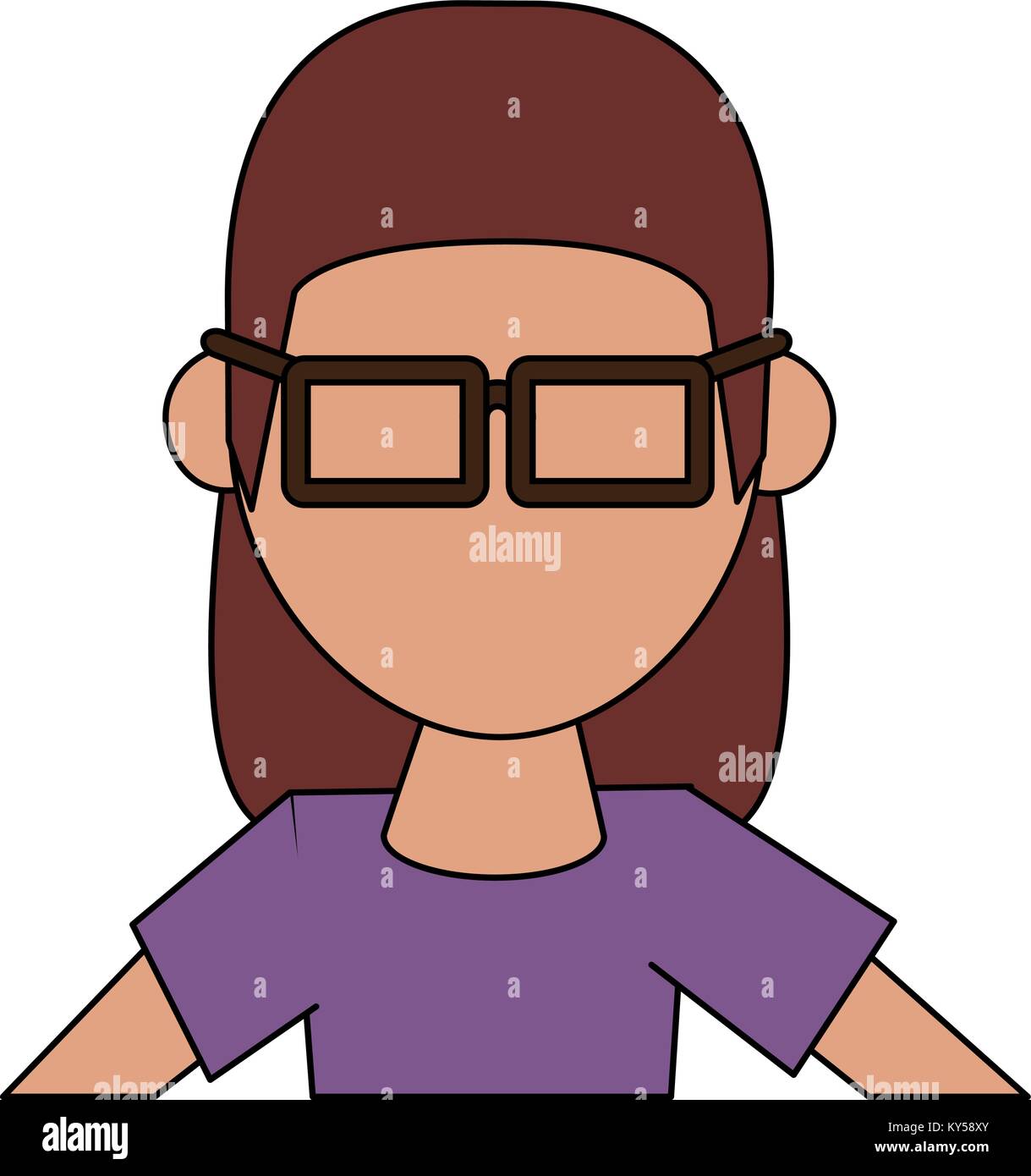 Geek woman avatar Stock Vector Image & Art - Alamy