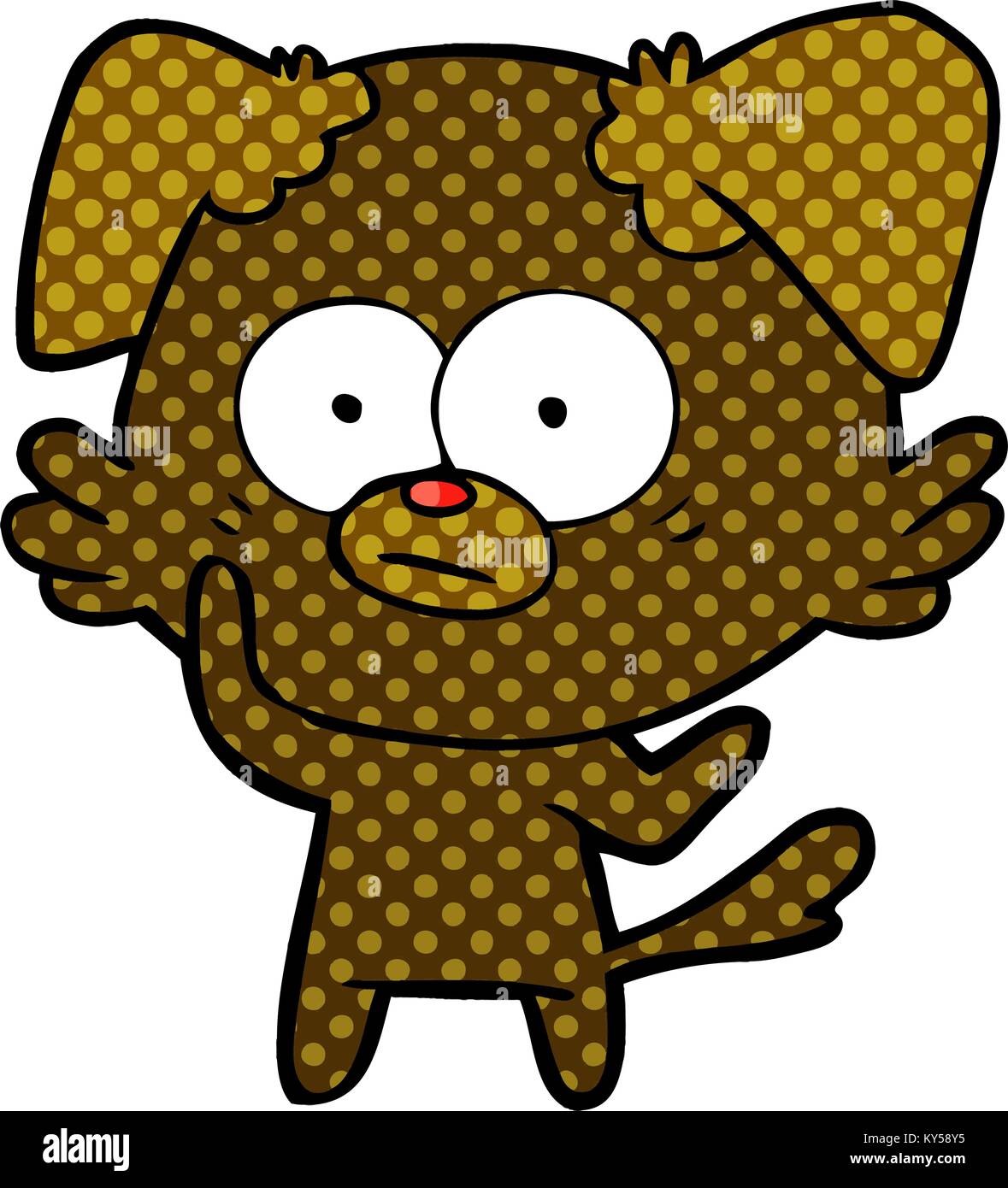 nervous dog cartoon Stock Vector Image & Art - Alamy