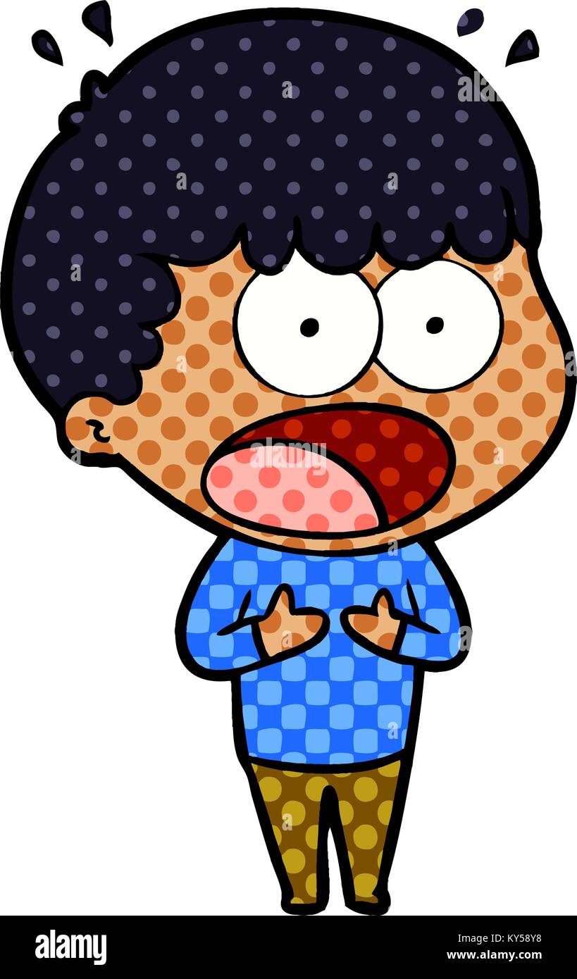 cartoon shocked man Stock Vector Image & Art - Alamy