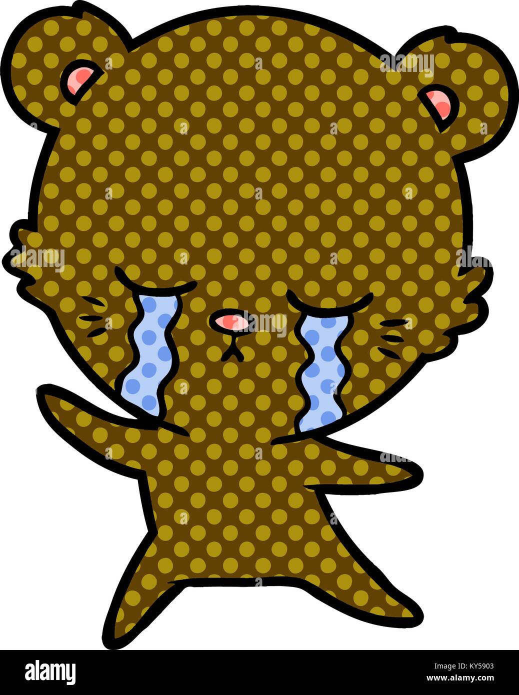 crying cartoon bear Stock Vector Image & Art - Alamy