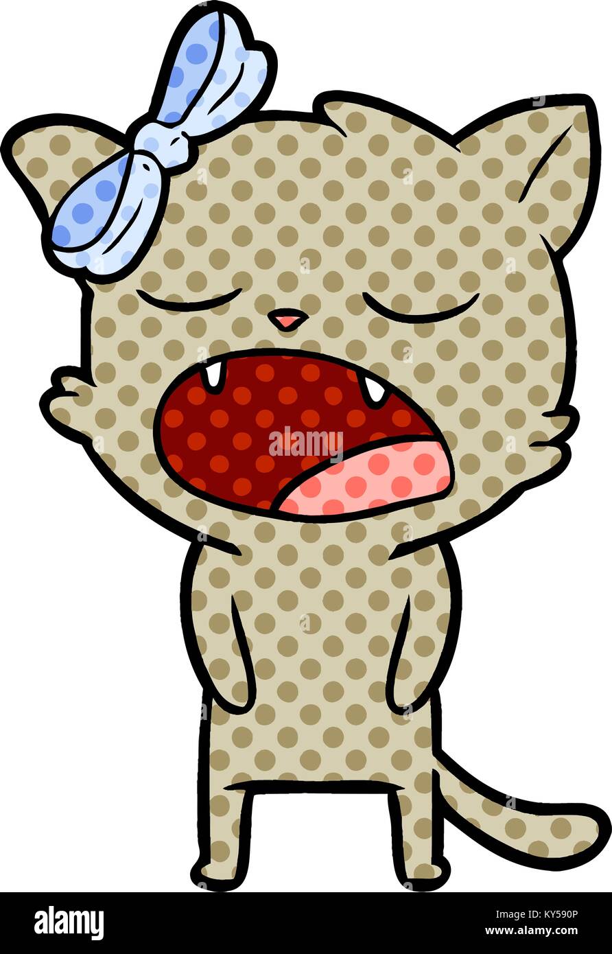 cartoon cat meowing Stock Vector Image & Art - Alamy