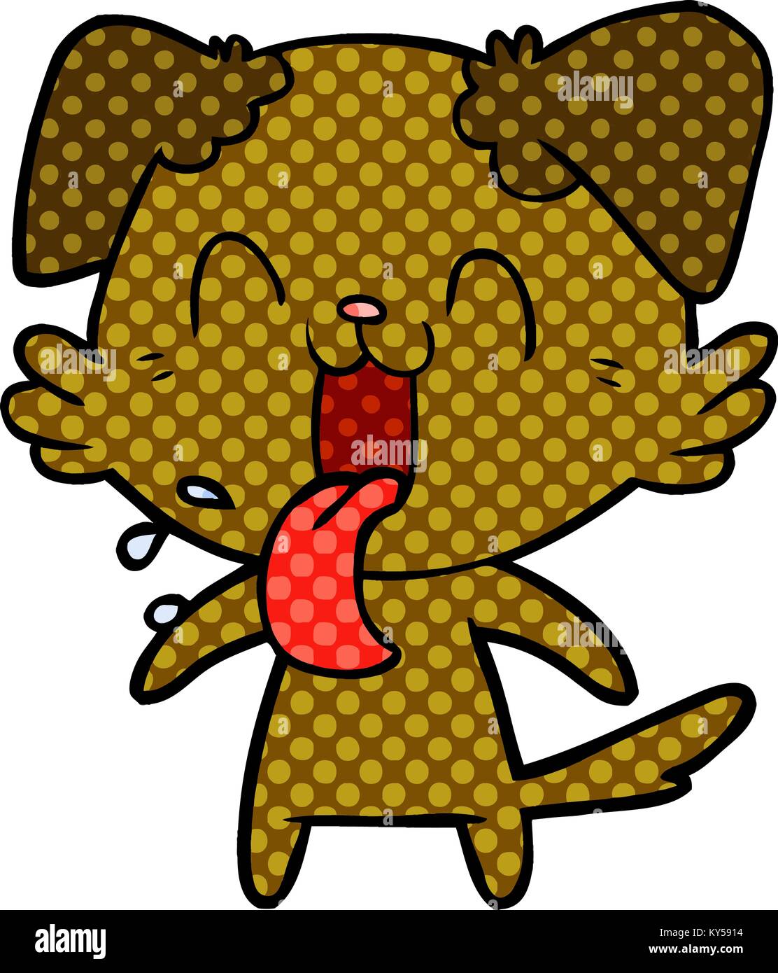 cartoon panting dog Stock Vector Image & Art - Alamy