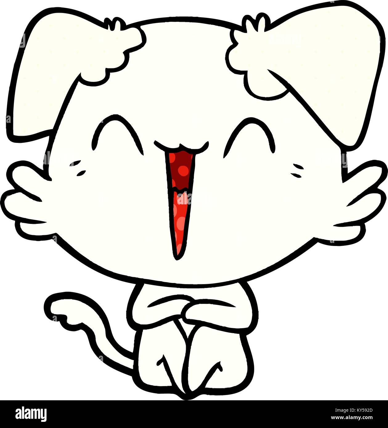 happy little dog cartoon Stock Vector Image & Art - Alamy