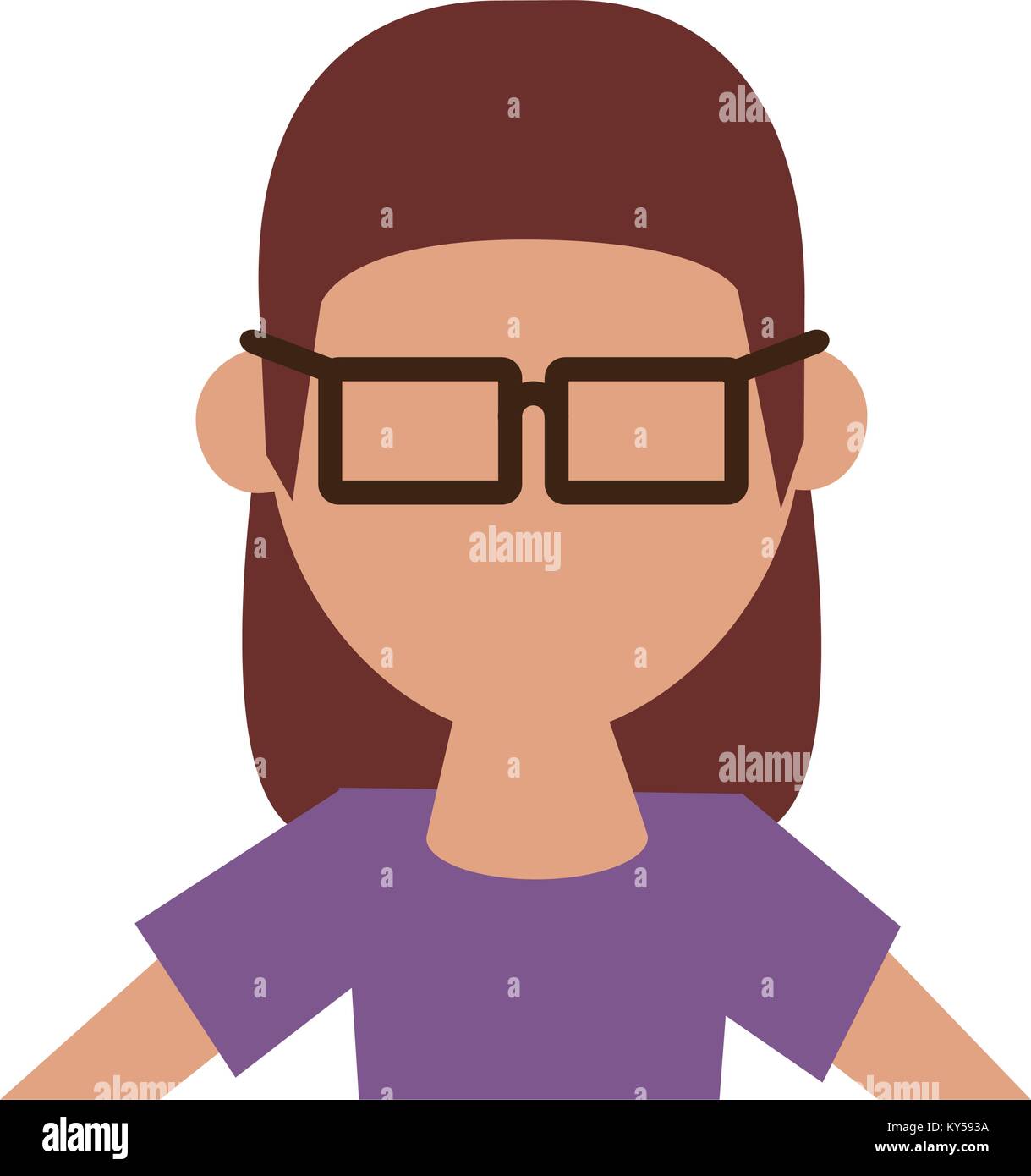 Female nerd avatar character hi-res stock photography and images - Alamy