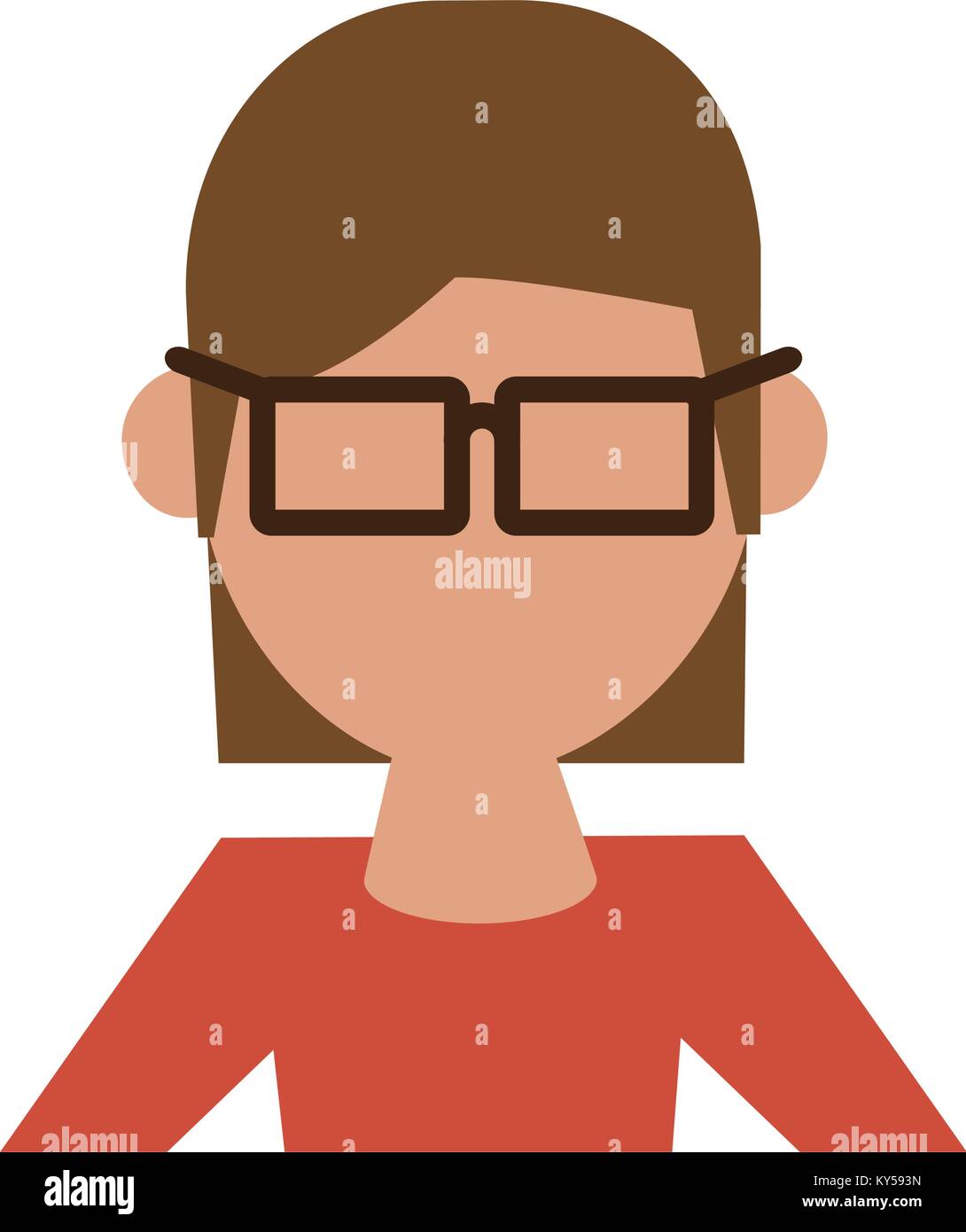 Female nerd avatar character hi-res stock photography and images - Alamy