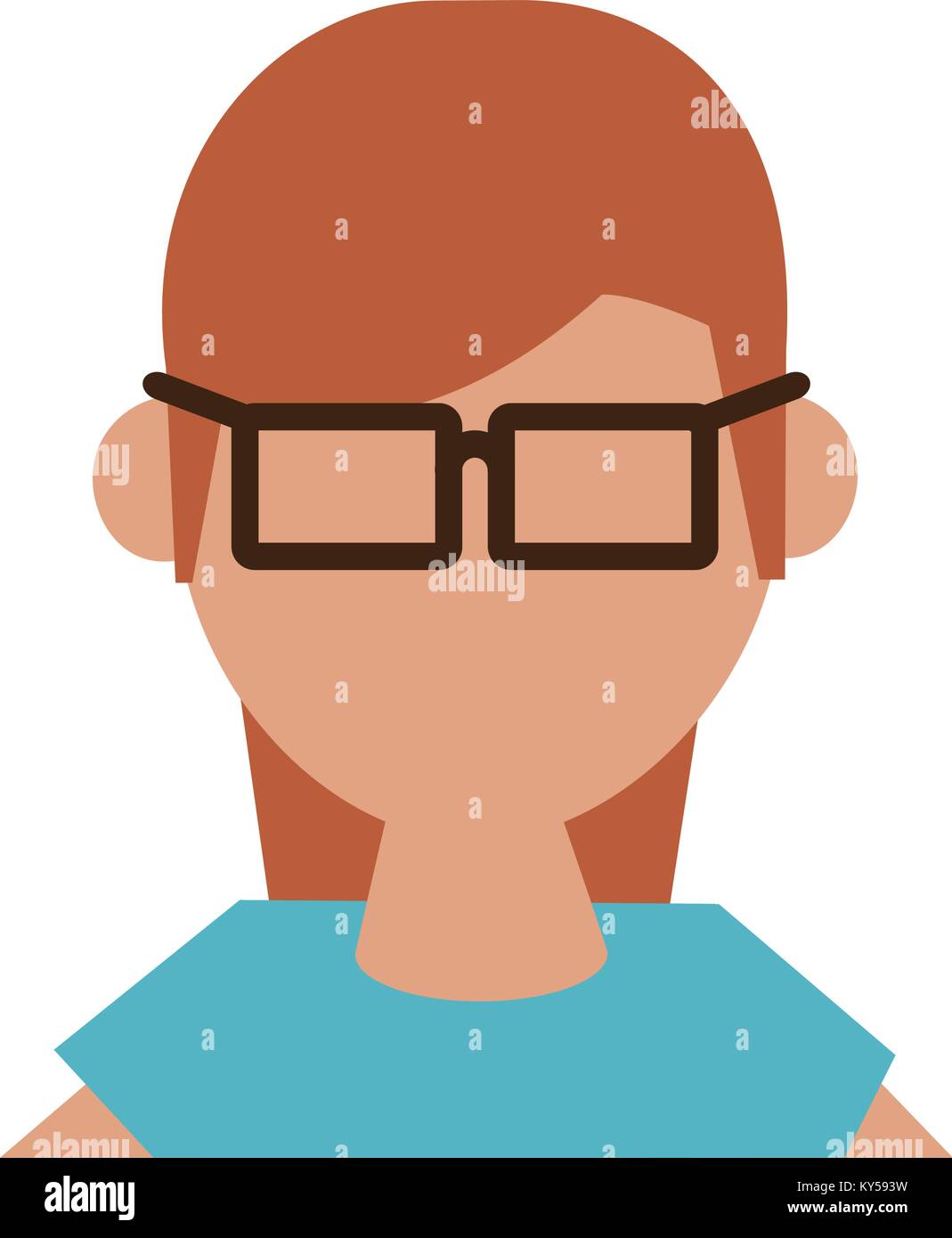 Female nerd avatar character hi-res stock photography and images - Alamy