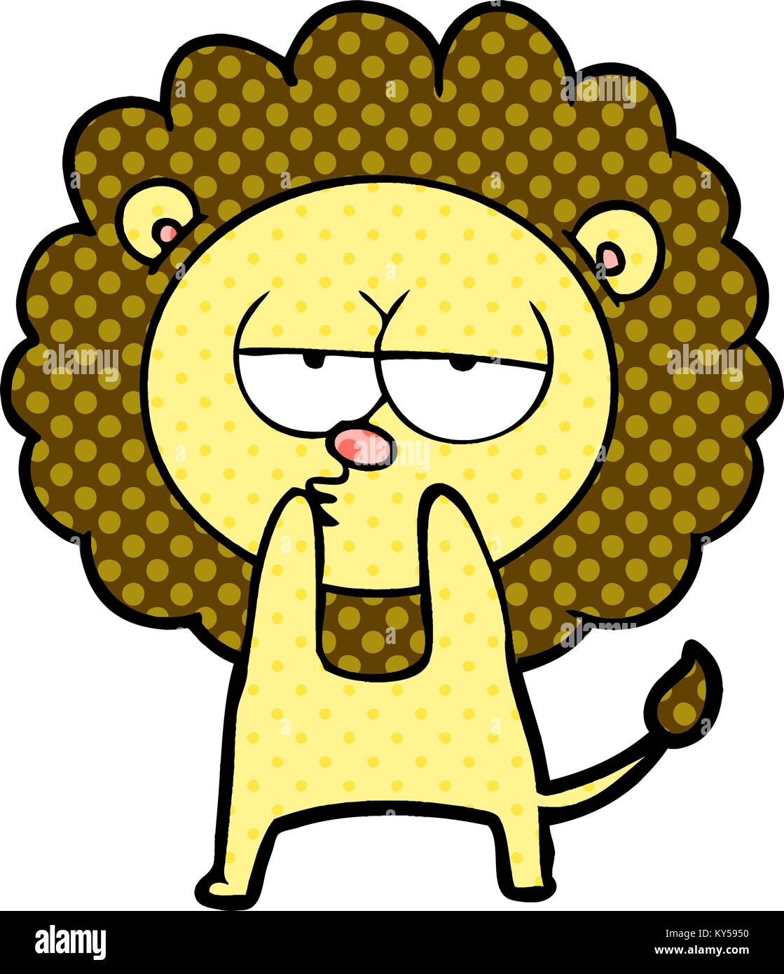 cartoon tired lion Stock Vector Image & Art - Alamy