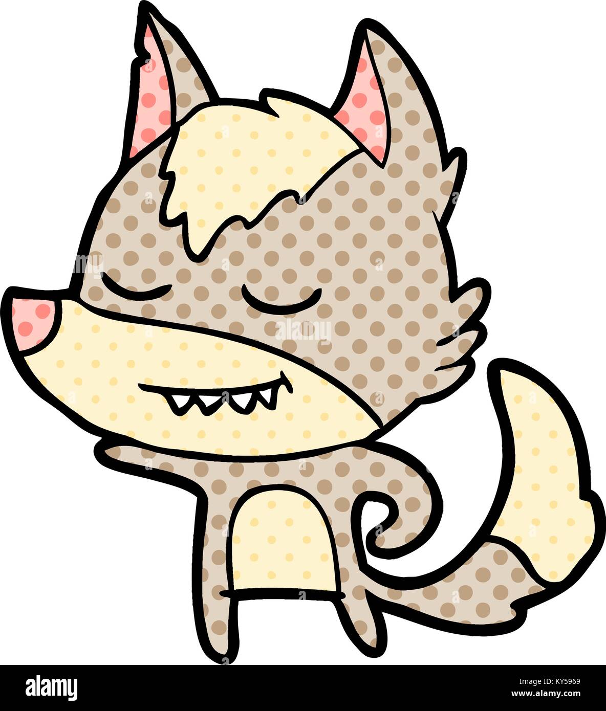 friendly cartoon wolf Stock Vector Image & Art - Alamy
