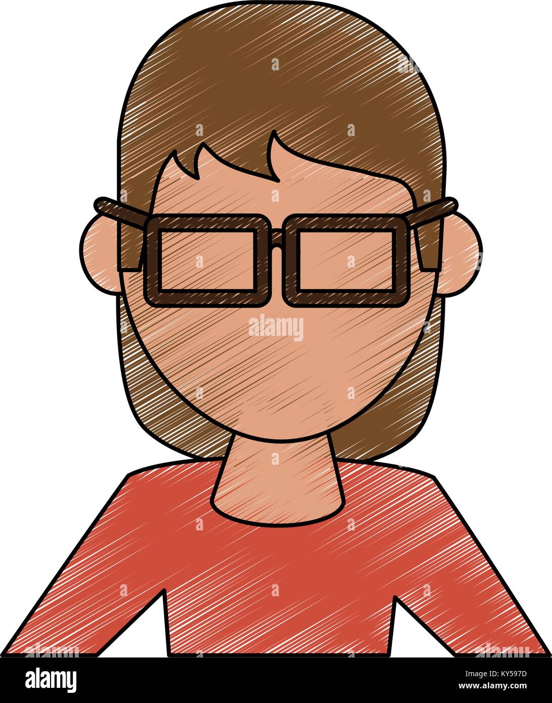 Female nerd avatar character hi-res stock photography and images - Alamy