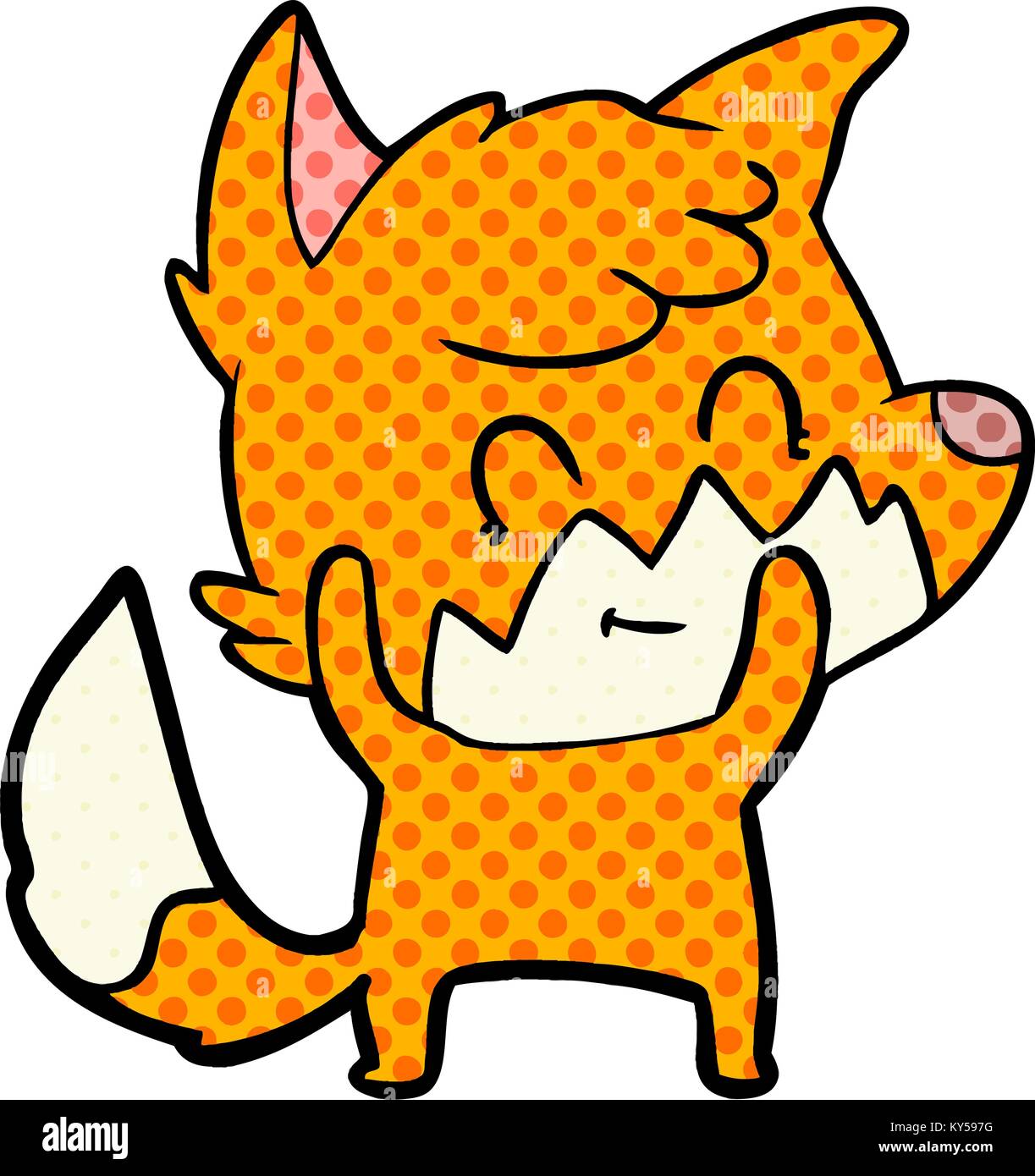 cartoon friendly fox Stock Vector Image & Art - Alamy
