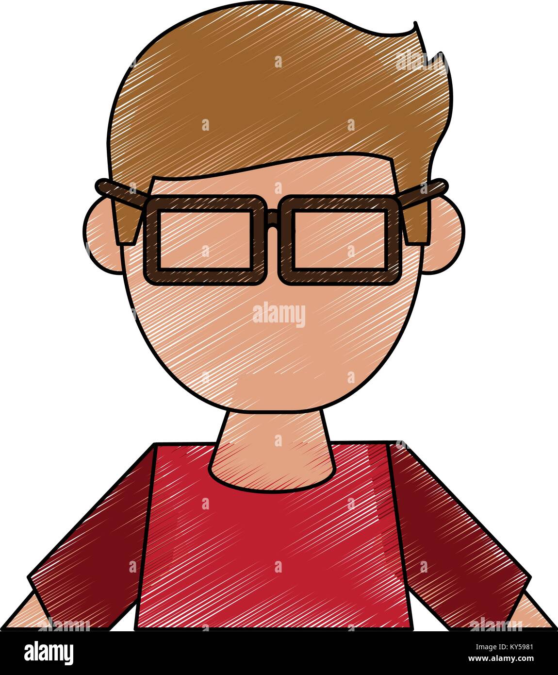 Geek man cartoon Stock Vector Image & Art - Alamy