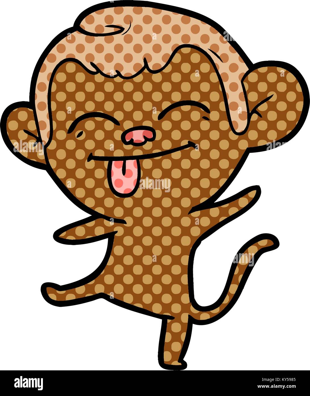 funny cartoon monkey dancing Stock Vector Image & Art - Alamy