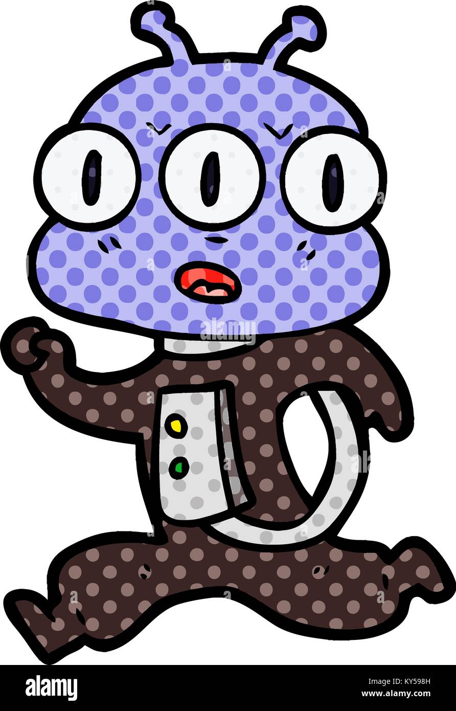 cartoon three eyed alien Stock Vector Image & Art - Alamy