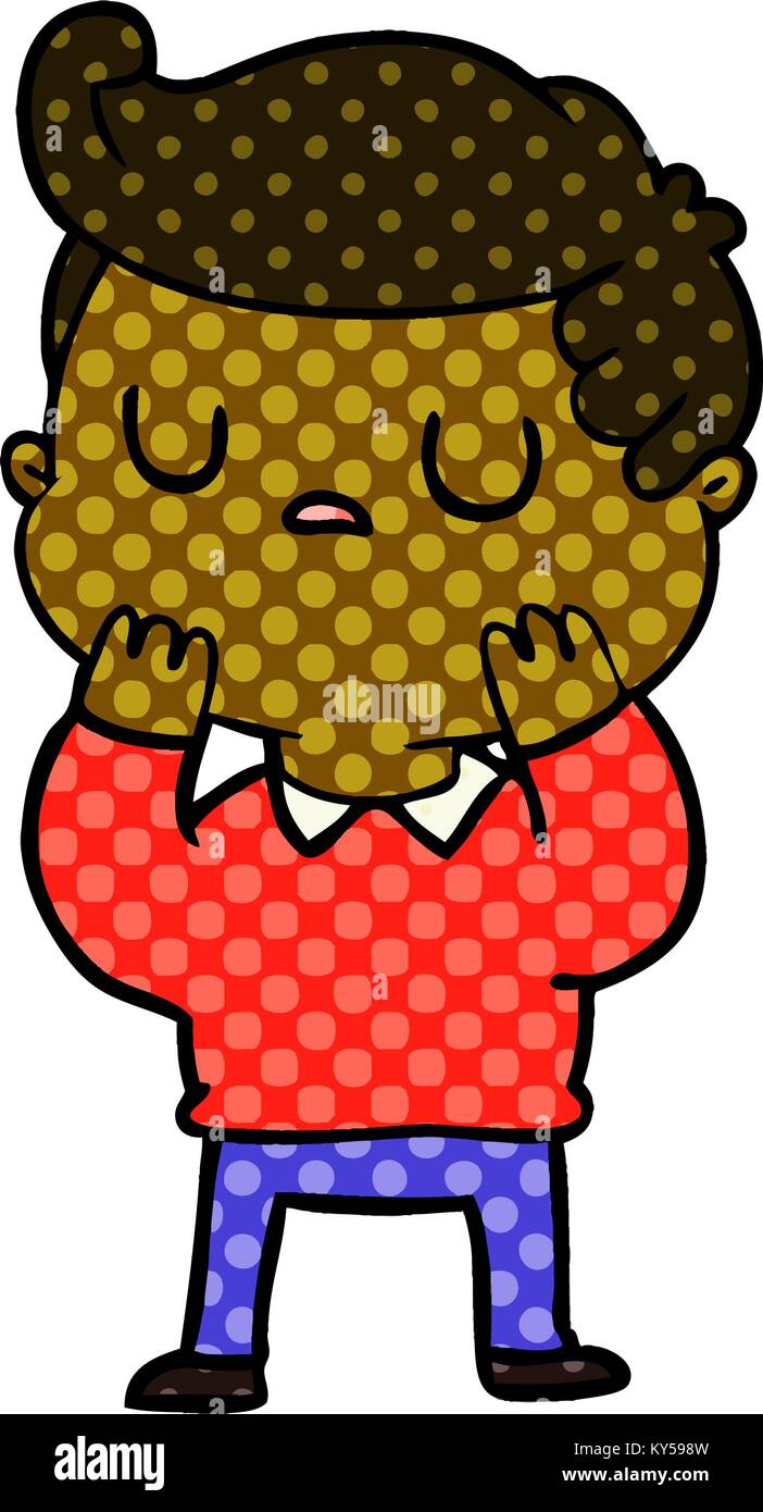 cartoon aloof man considering Stock Vector Image & Art - Alamy