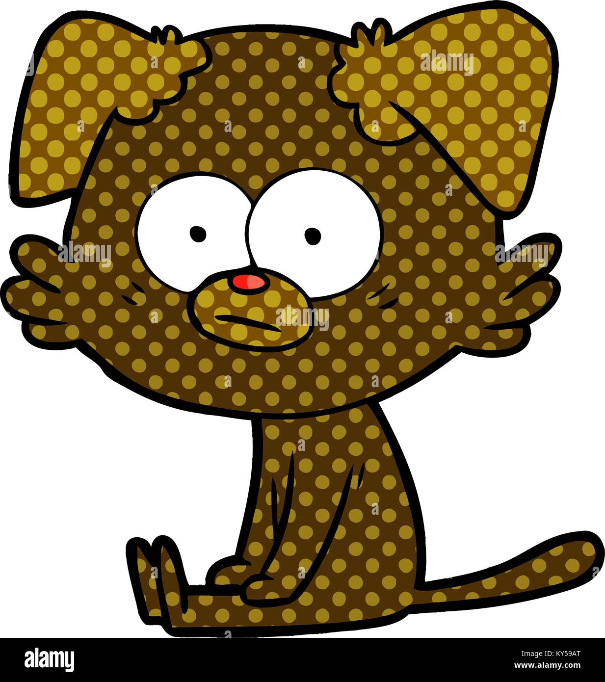 nervous dog cartoon Stock Vector Image & Art - Alamy