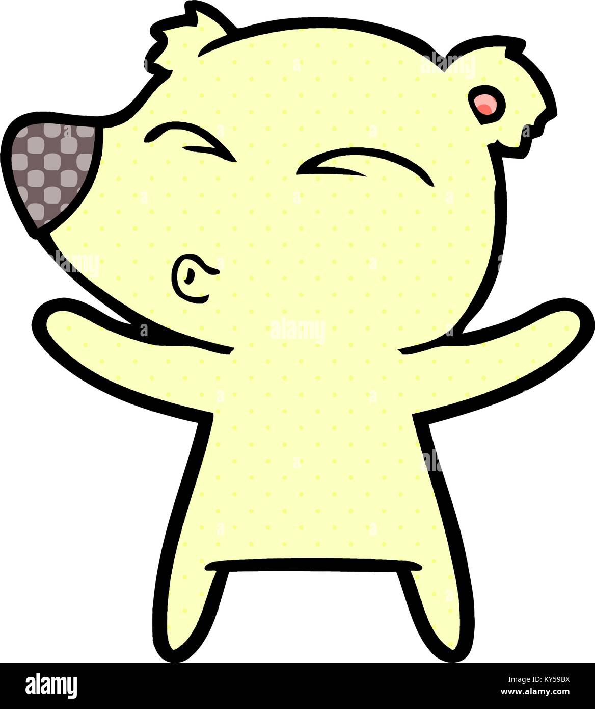 cartoon whistling bear with open arms Stock Vector Image & Art - Alamy