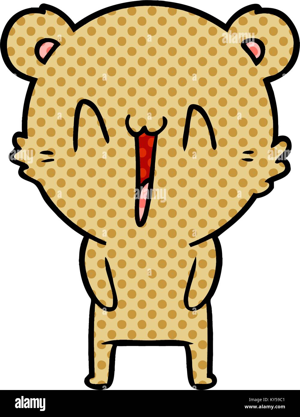 happy bear cartoon Stock Vector Image & Art - Alamy