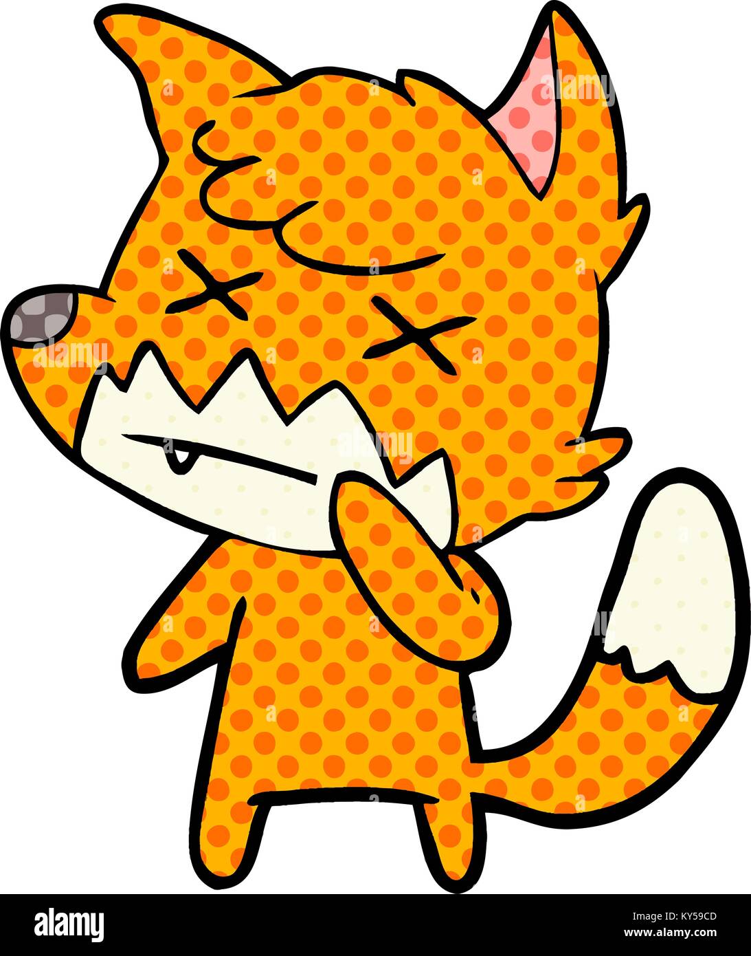 cartoon cross eyed fox Stock Vector Image & Art - Alamy