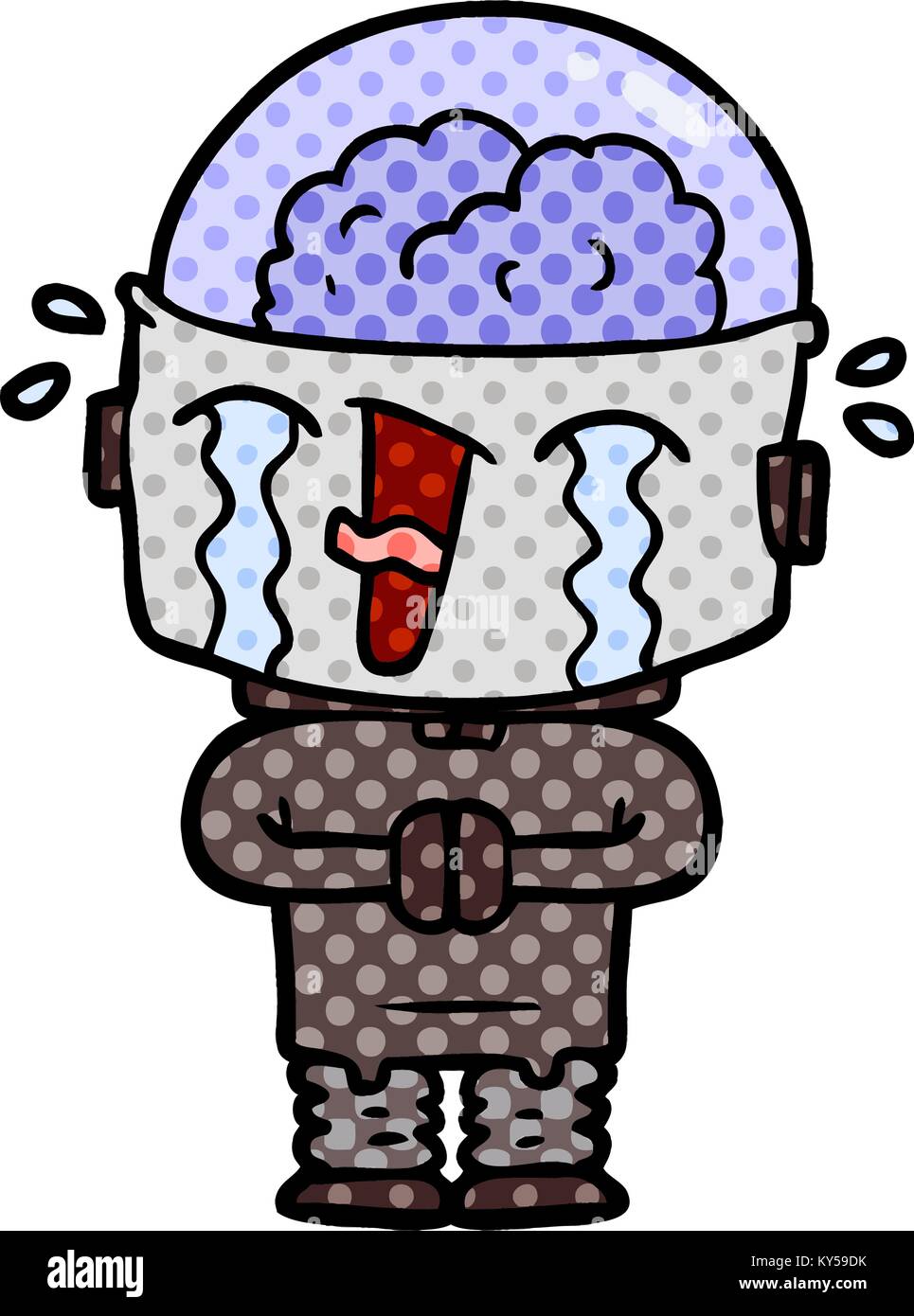 Cartoon Crying Robot Stock Vector Image And Art Alamy