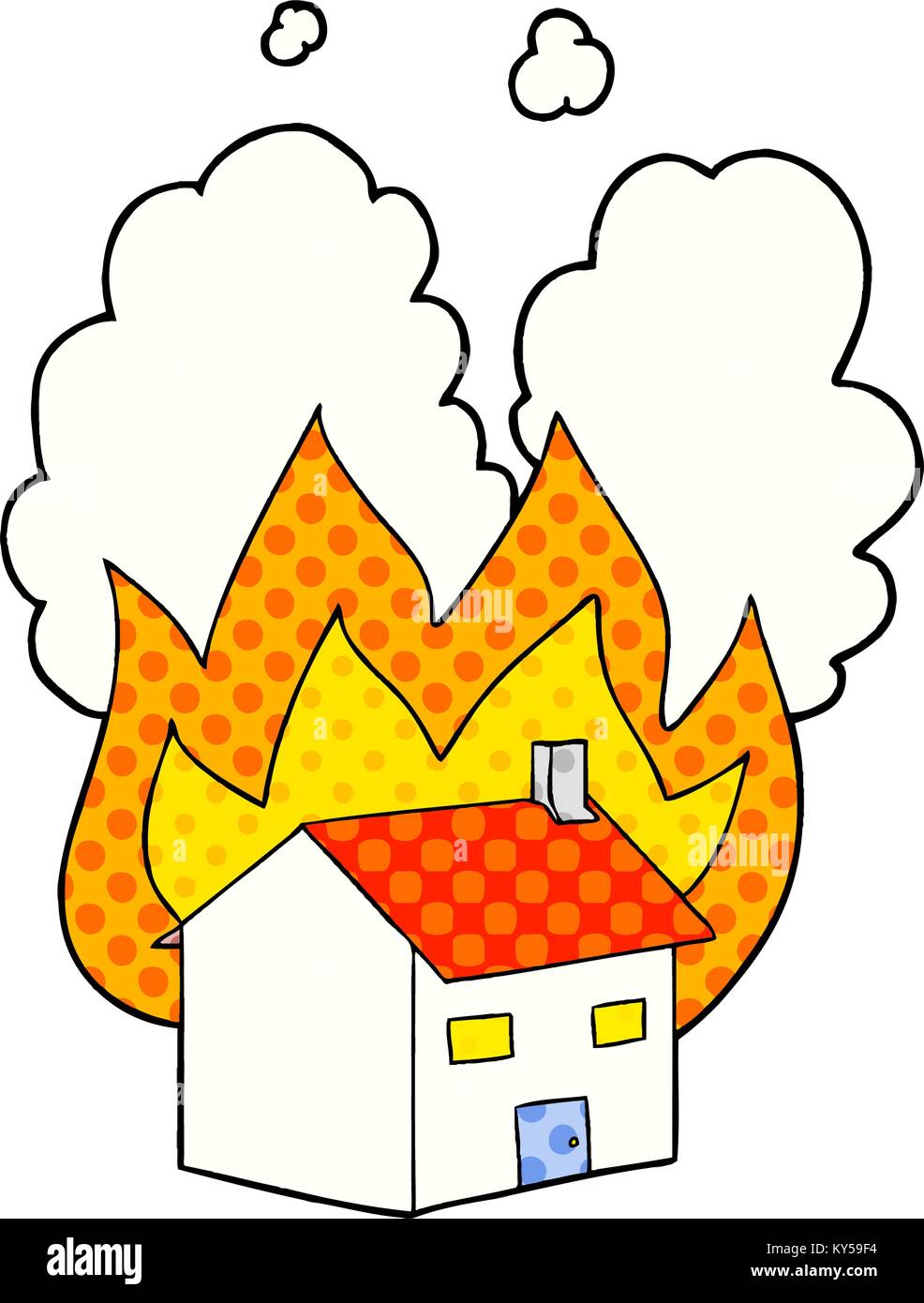 Burning Building Cartoon