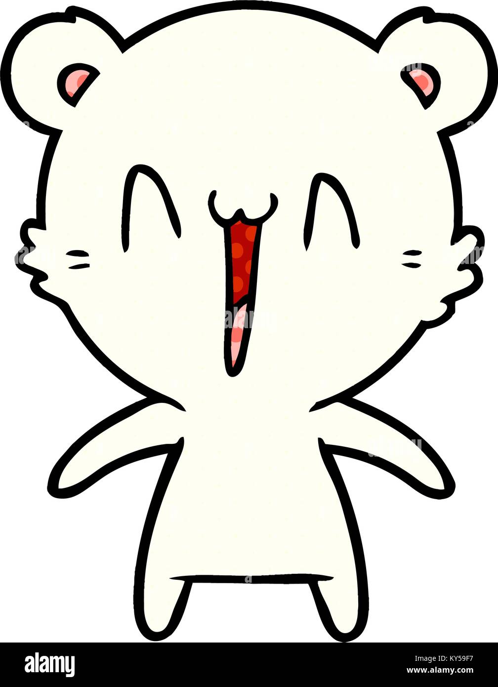 happy polar bear cartoon Stock Vector Image & Art - Alamy
