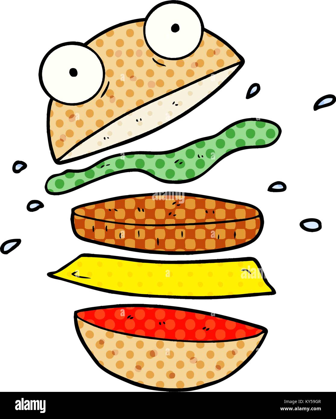 cartoon amazing burger Stock Vector Image & Art - Alamy