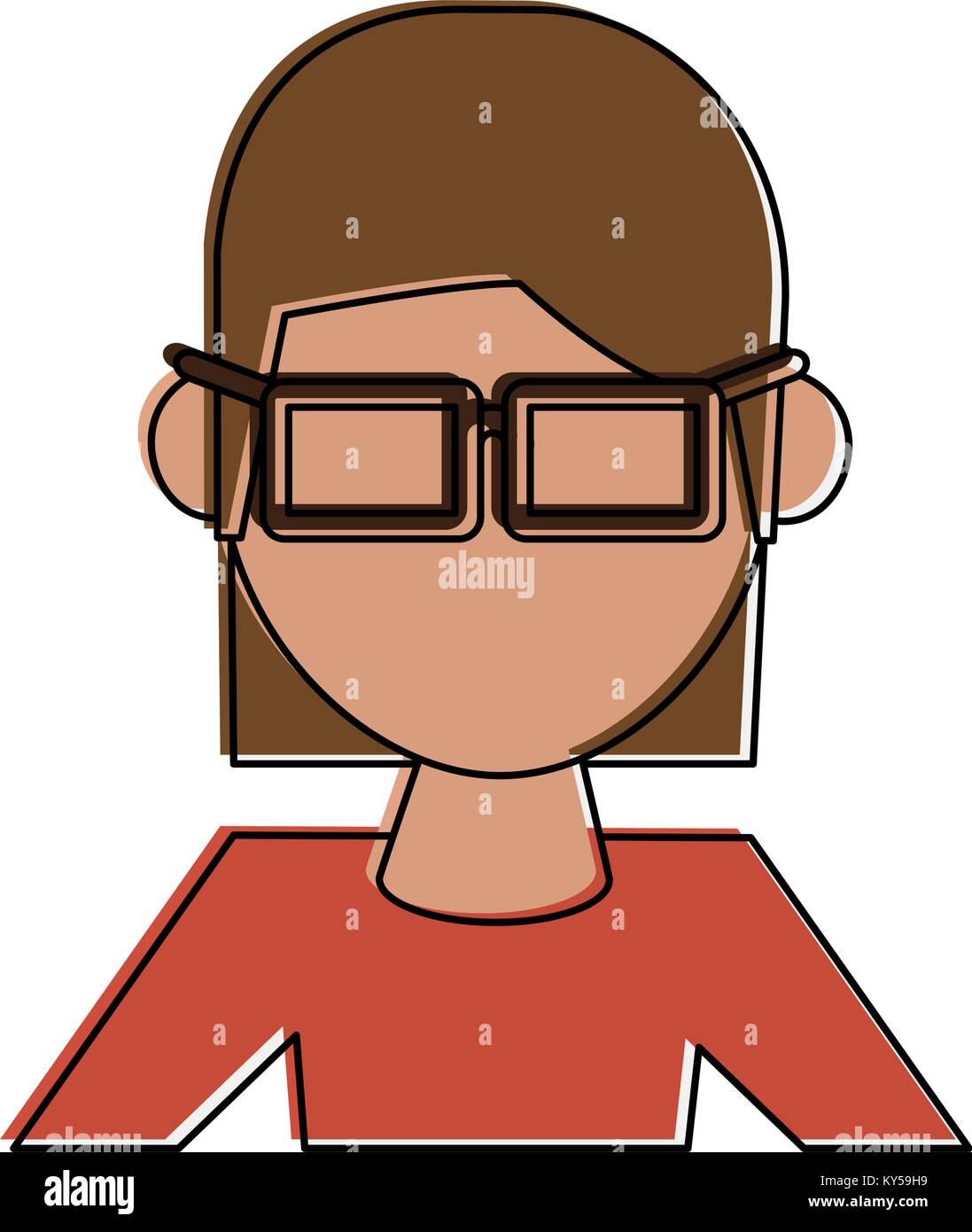 Geek woman avatar Stock Vector Image & Art - Alamy
