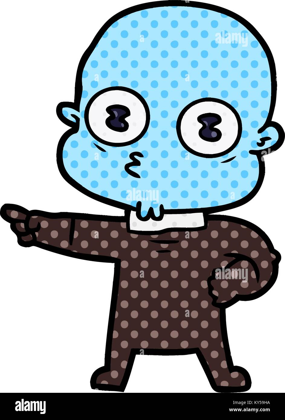 Cartoon weird bald spaceman hi-res stock photography and images - Alamy